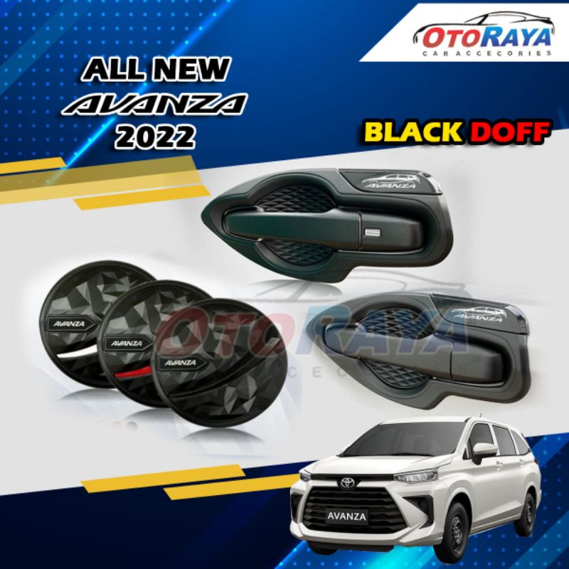Jual AVANZA XENIA VELOZ 22 2022 2025 Paket Outer + Handle + Tank Cover HITAM DOFF ISOKA | Shopee ...
