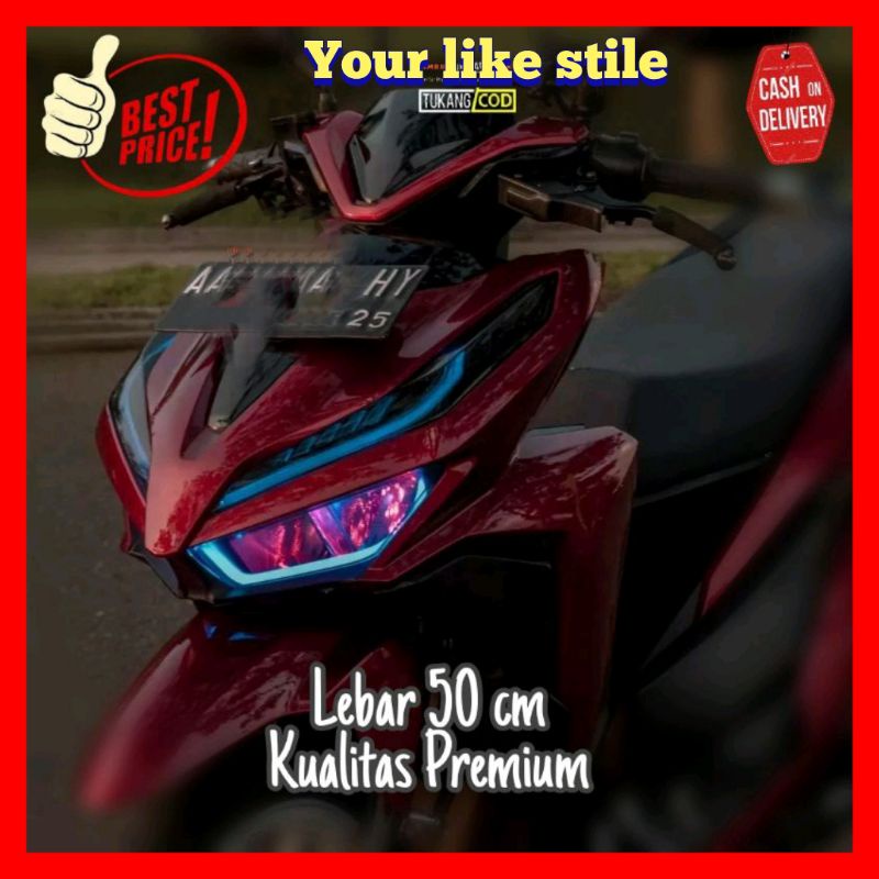 Jual Sticker Scotlite Merah Tua Mettalik Candy Scotlite Dark Red Candy ...