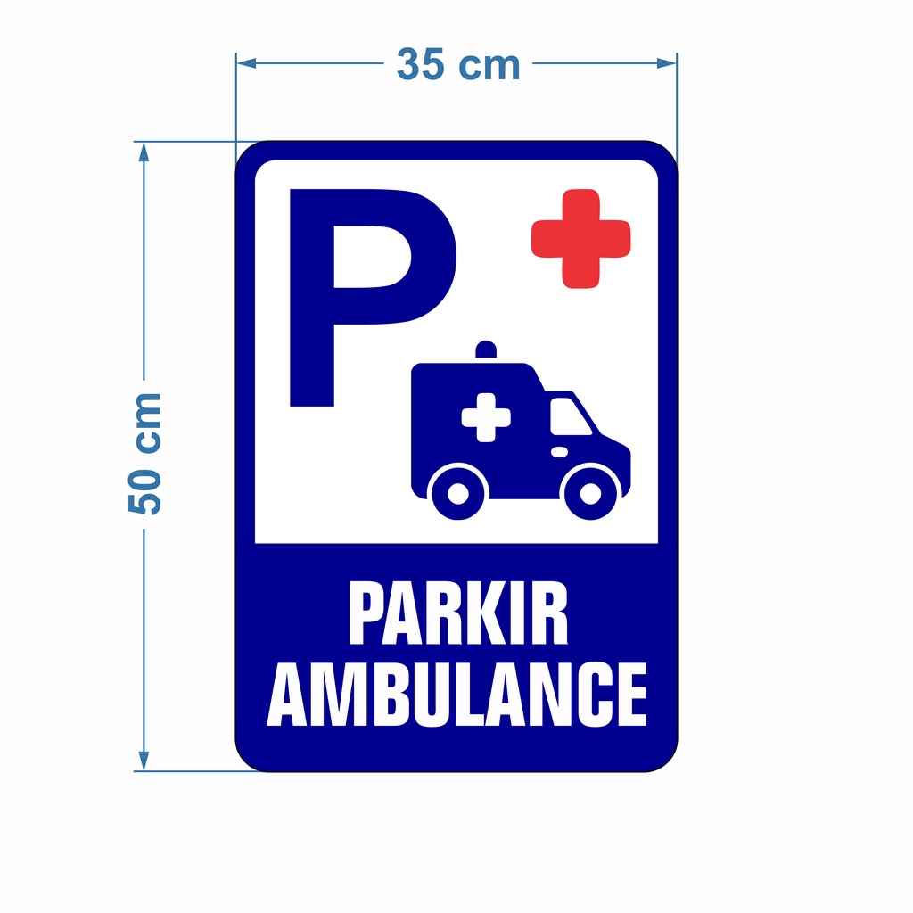 Jual STIKER RAMBU Parkir Ambulance Bahan REFLEKTIF | Shopee Indonesia