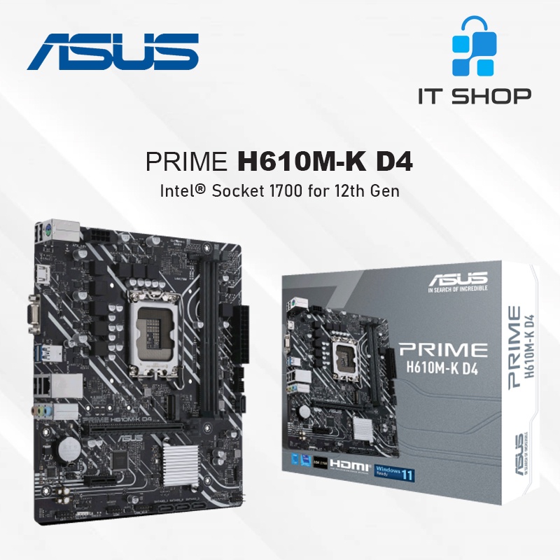 Jual Motherboard Asus PRIME H610M-K D4 - LGA1700 | Shopee Indonesia