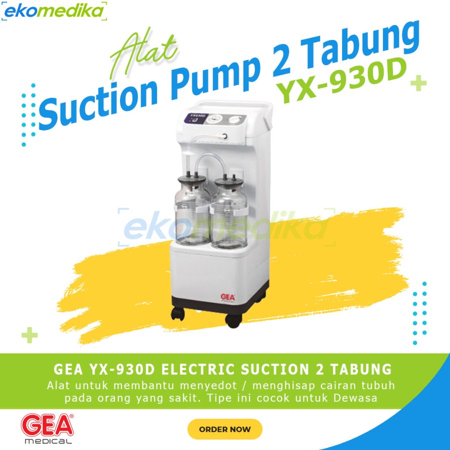 Jual Suction Pump GEA YX930D Alat Sedok Dahak / Suction Pump 2 Tabung | Shopee Indonesia