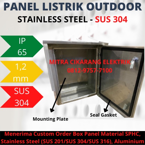 Jual Box Panel Listrik Stainless 500x400x250mm SUS-304 1,2mm DOFF GT ...
