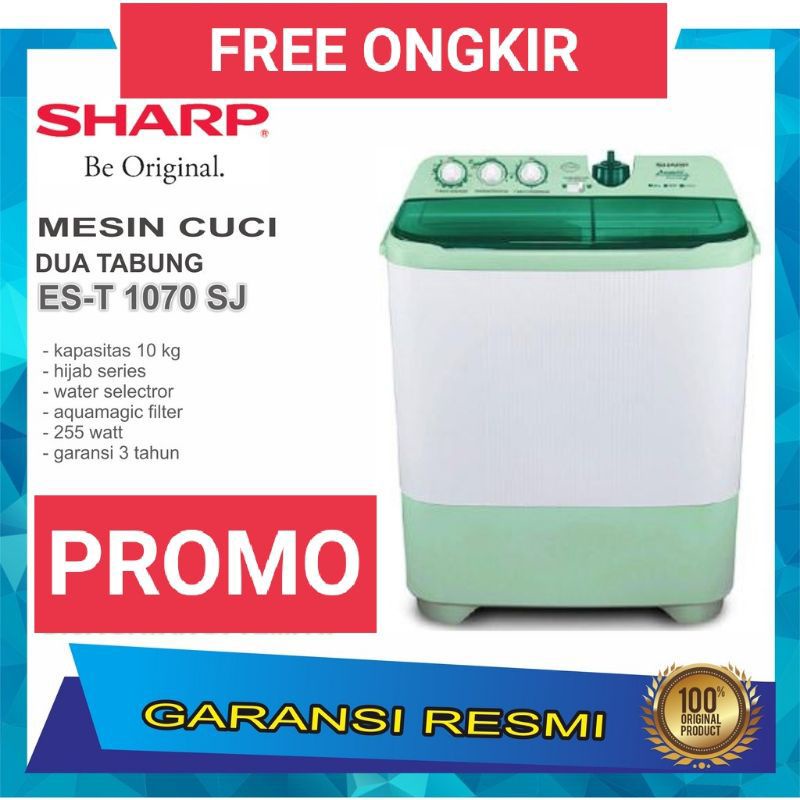 Jual KHUSUS PALEMBANG MESIN CUCI 2 TABUNG SHARP 10 KG EST 1070 SJ ...