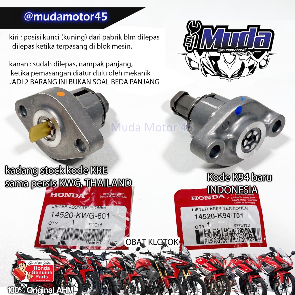 Jual LIFTER TENSIONER CBR150R CB150R CB150X LED K45G K45N 14520-KWG-601-K94-KRE-T01KRE SETELAN ...