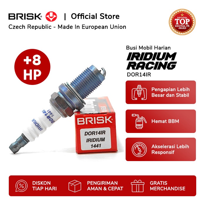 Jual Busi Mobil BRISK Iridium Racing DOR14IR | Shopee Indonesia