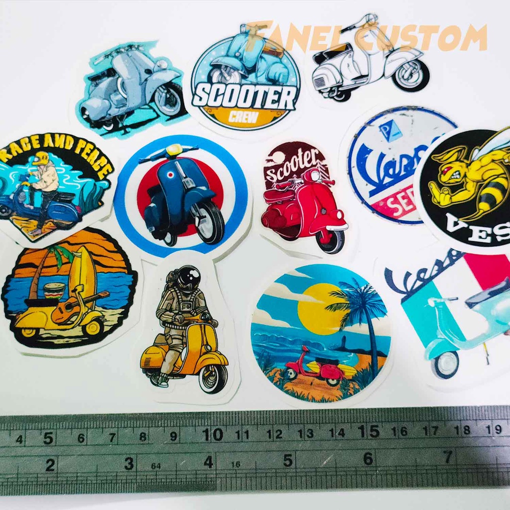 Jual STIKER VESPA STICKER VINYL PRINTING TUMBLER HELM MOTOR | Shopee ...
