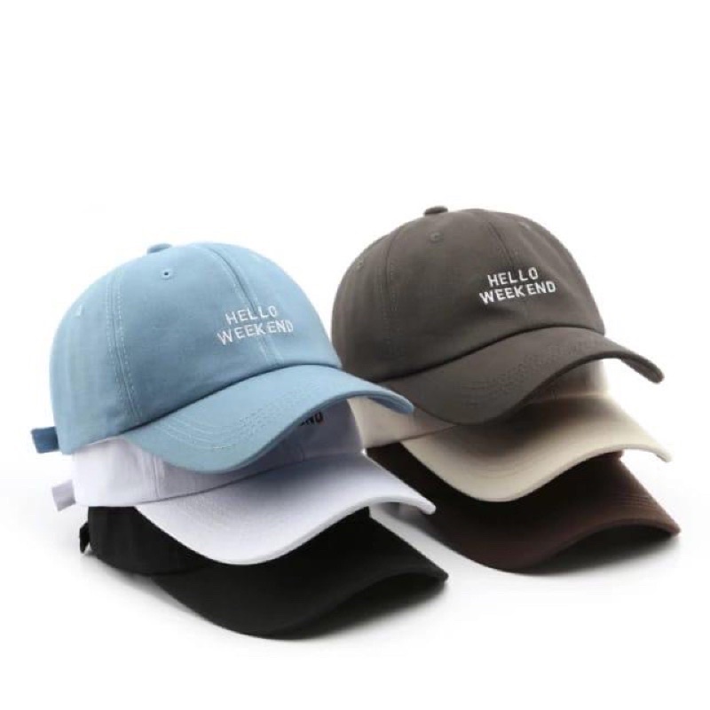 Jual TOPI AESTHETIC HELLO WEEKEND TERLARIS | Shopee Indonesia