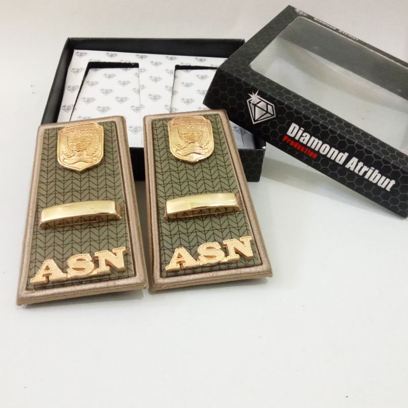 Jual Pangkat Pdh Asn Empat Lawang 3A Kain Akrilik | Shopee Indonesia