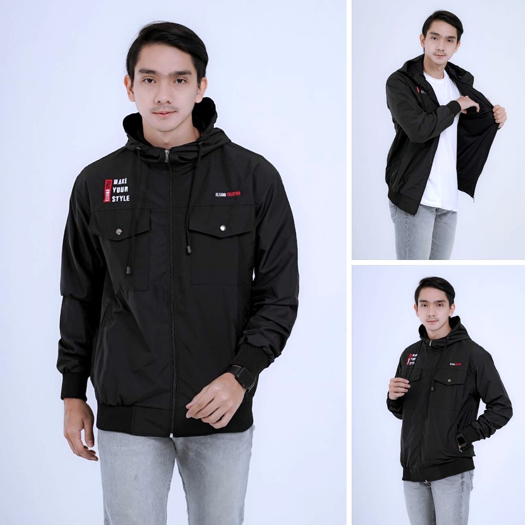Jual Jaket pria IKC 002 distro cbr six Bandung hoodie dua sisi bolak balik keren grosir pakaian ...