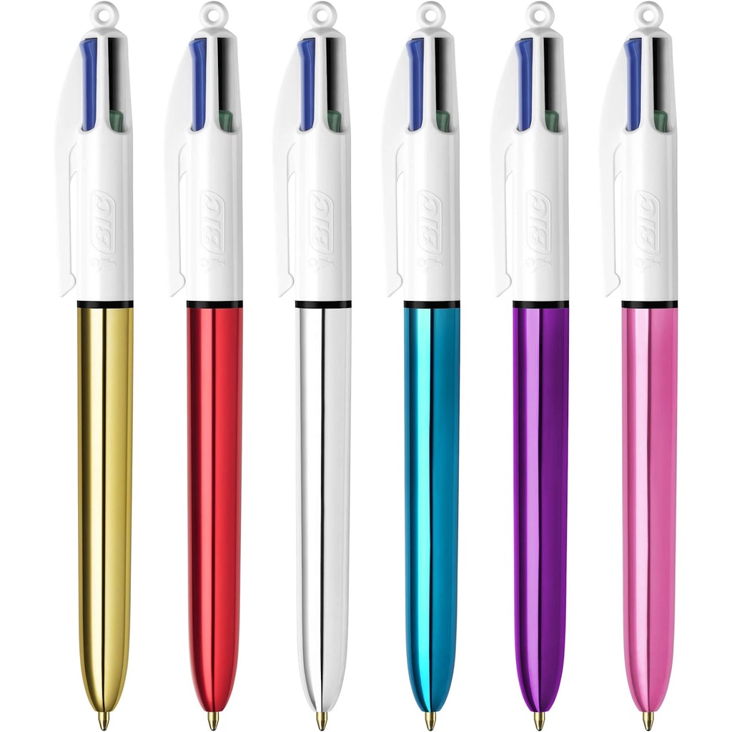 Jual Bic Shine 1.0 mm 4 Color Ballpoint Pen | Shopee Indonesia