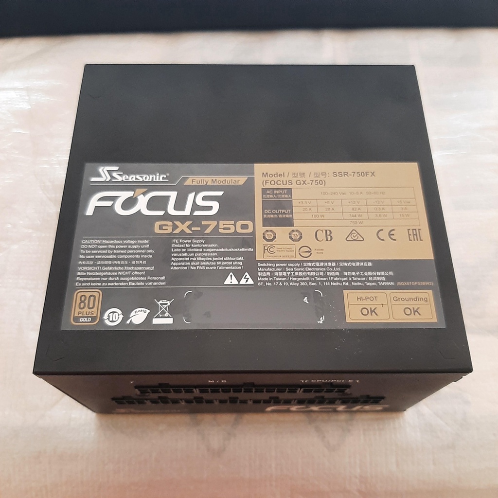 Jual Seasonic Focus GX-750 SSR-750FX 750W Watt 80 Gold Full Modular ...