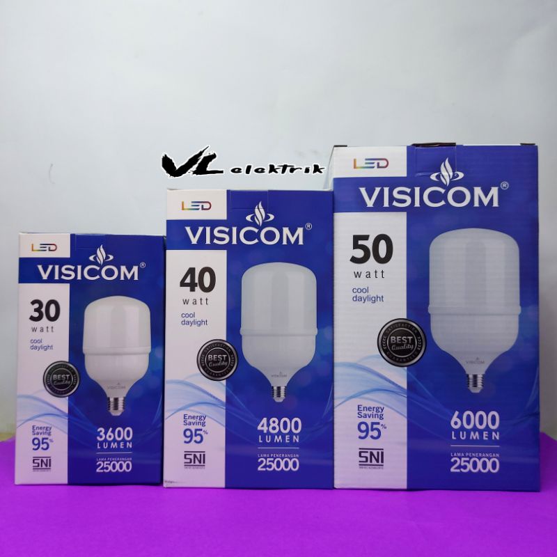 Jual LAMPU LED VISICOM 50 Watt 40 watt 30 Watt VISICOM GARANSI 1 TAHUN | Shopee Indonesia