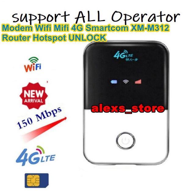 Jual Modem Wifi Mifi 4G Smartcom XM-M312 Router Hotspot UNLOCK | Shopee Indonesia