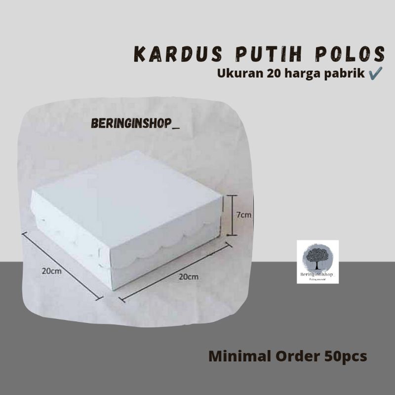 Jual Kardus Putih Polos | Kotak Makan | Box Nasi Hajatan | Kotak Makan ...