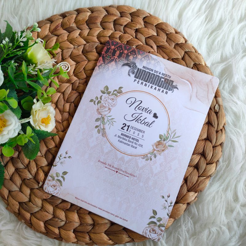 Jual Undangan pernikahan murah / Undangan pernikahan Java etnik Borneo ...