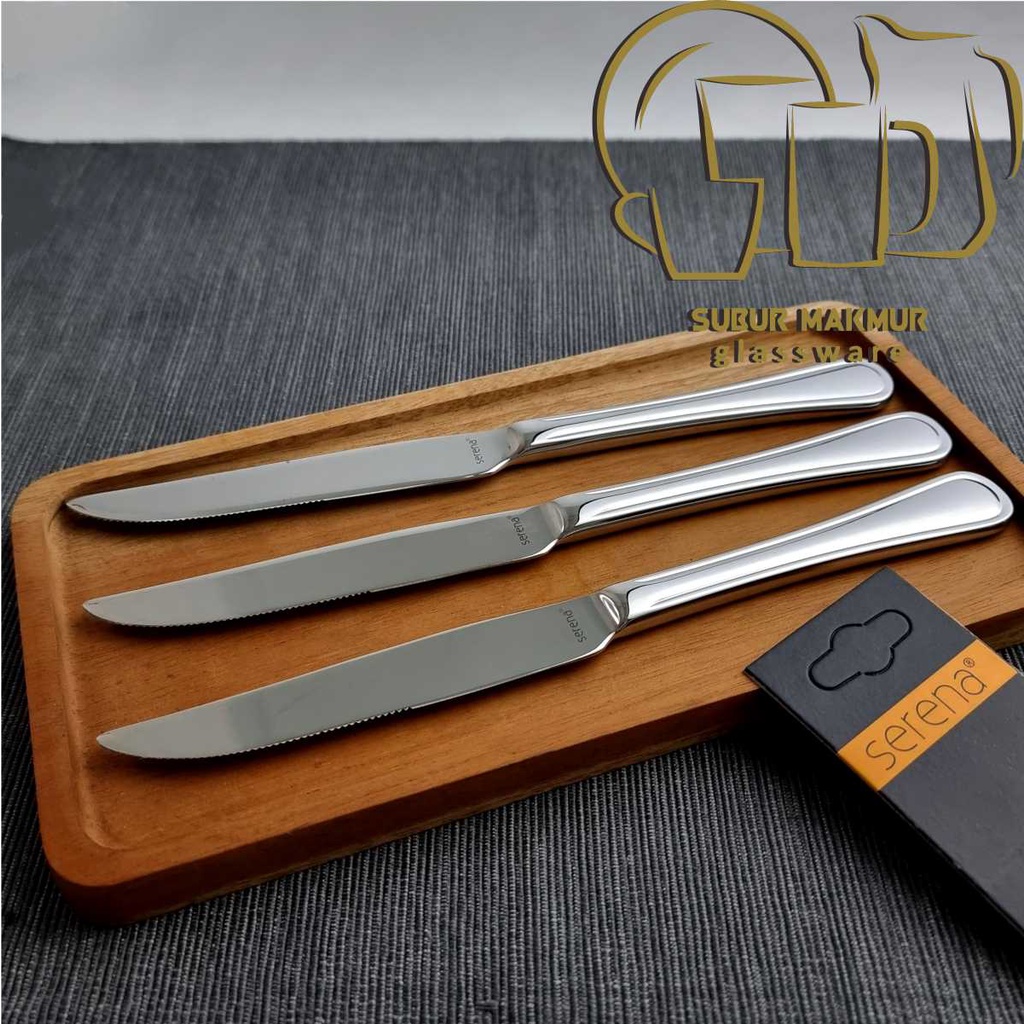 Jual [3 pcs] SERENA ALINE Steak Knife. Pisau Steak Hotel Stainless ...