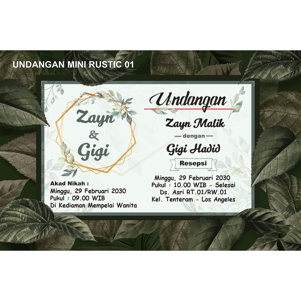 Jual Undangan Mini/Kopi/Permen Desain Rustic | Shopee Indonesia
