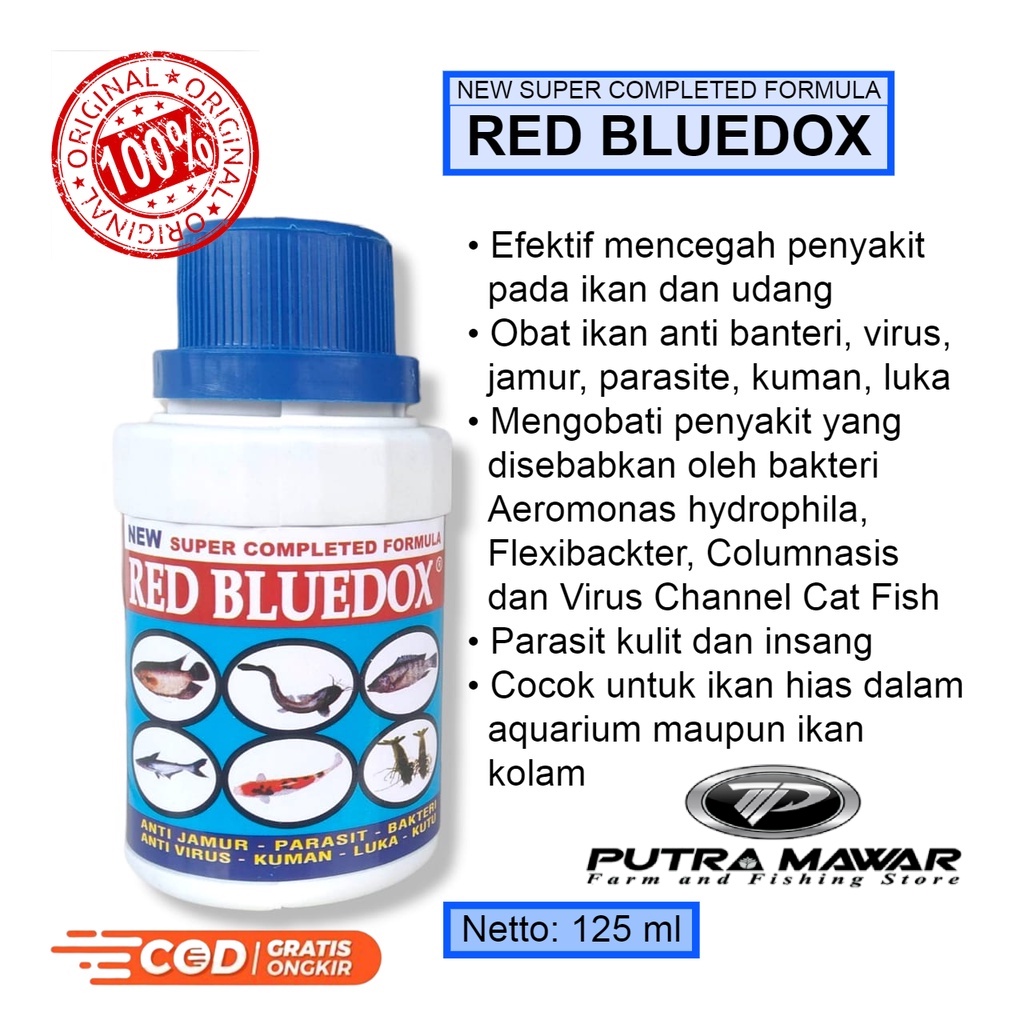 Jual Obat Ikan Red Bluedox 125ml Anti Bakteri Jamur Parasit Kutu Cocok ...