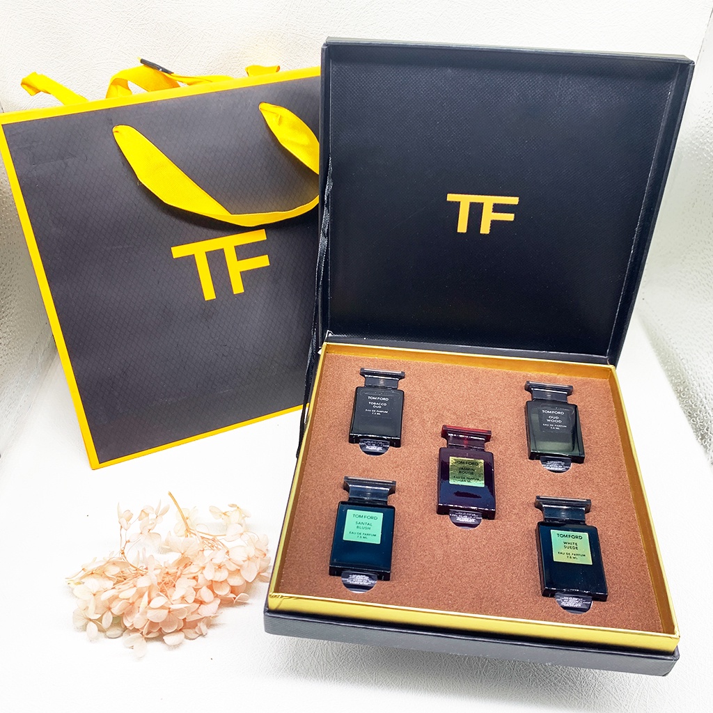 Jual TOM FORD TF perfume 5-piece set red/black Signature Edition TF ...