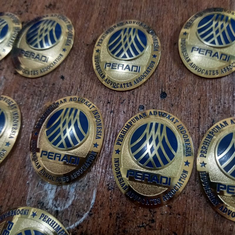 Jual pin peradi / emblem peradi / perhimpunan advokat indonesia ...