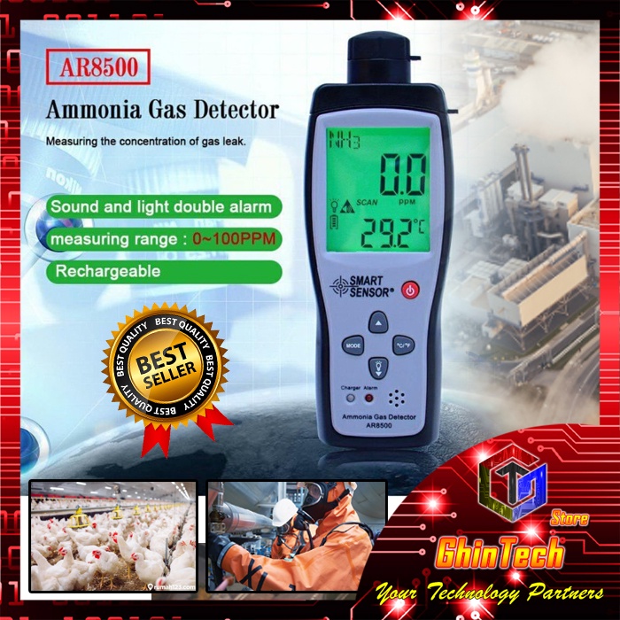 Jual Ammonia Gas Detector Smart Sensor AR8500 NH3 Amonia AR 8500 ...