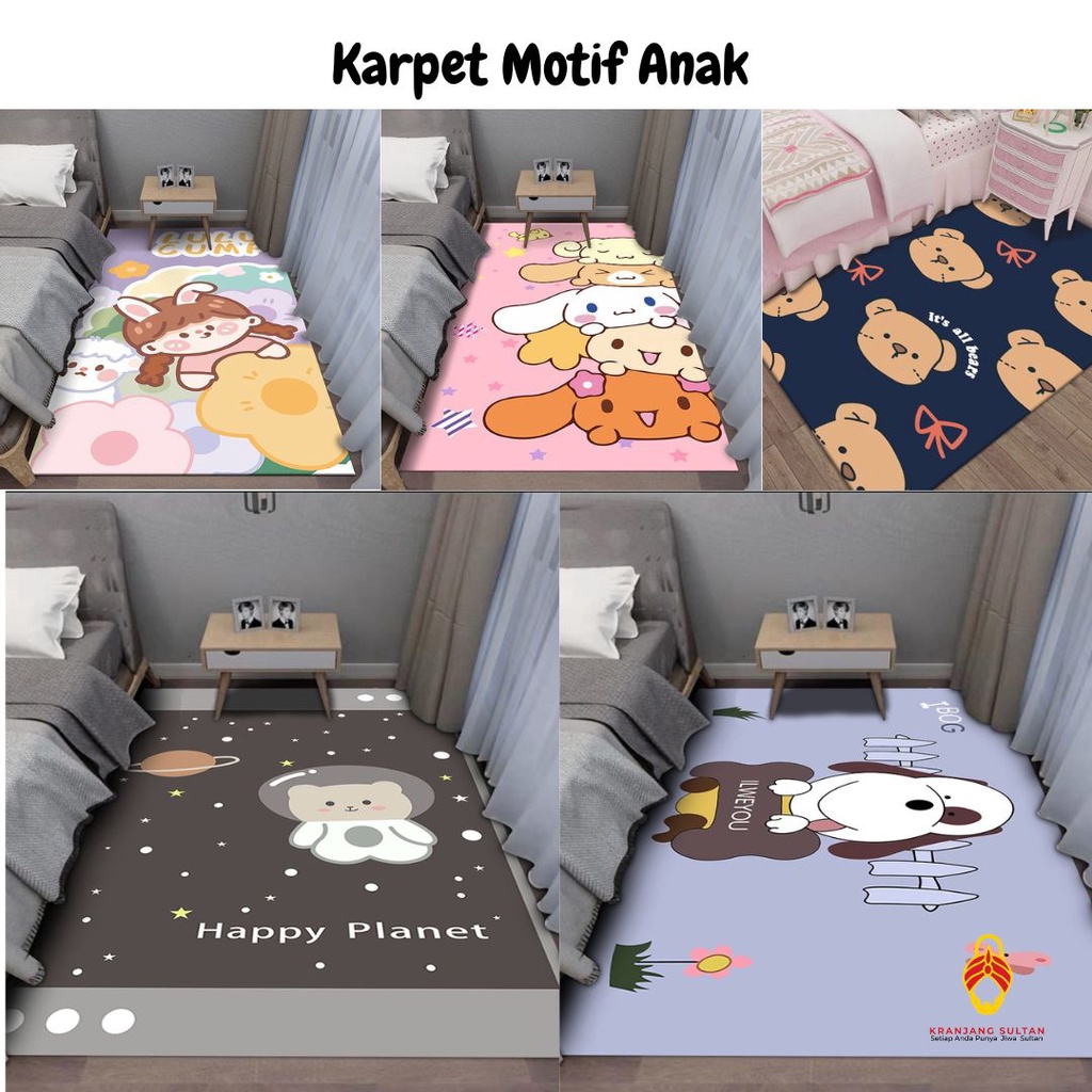 Jual Karpet Kamar Alas Lantai Motif Anak Lucu 60x160 | Shopee Indonesia