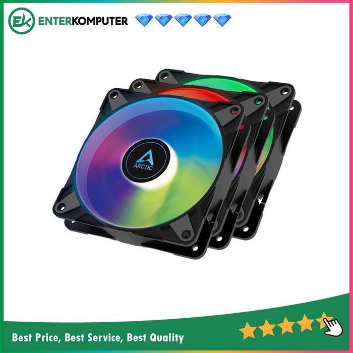 Jual Arctic P12 PWM PST A-RGB 0dB Fan Casing 12CM Value Pack (3 Pack ...