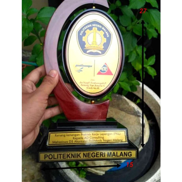 Jual Vandel Kayu Putar Oval Lonjong Sticker Kilau Kaca Bolak Balik ...