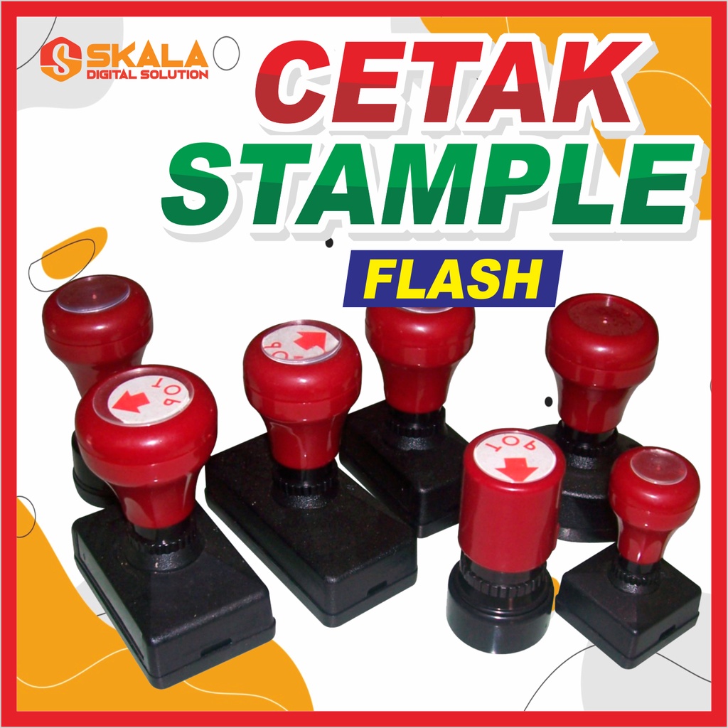 Jual CETAK STAMPLE FLASH TINTA OTOMATIS MURAH CEPAT BERKUALITAS STAMPLE ...