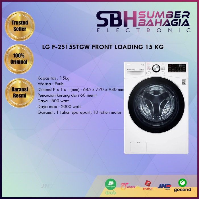 Jual LG F-2515STGW FRONT LOADING 15 KG (NEW) (KHUSUS BANDUNG) | Shopee ...