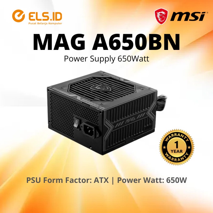 Jual MSI MAG A650BN Power Supply 650W 80 Plus - Bronze | Shopee Indonesia