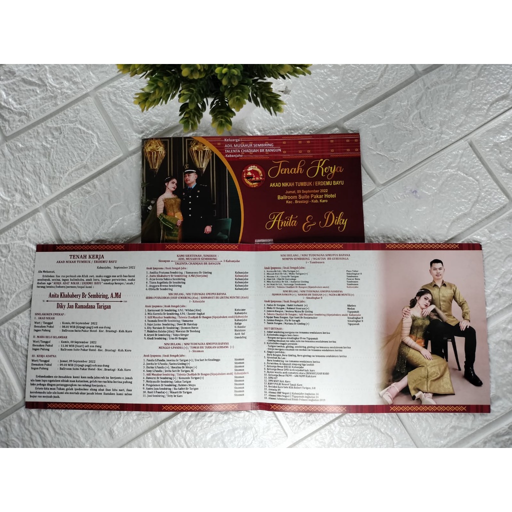 Jual Undangan adat Batak Karo Tanah Kerja | Shopee Indonesia