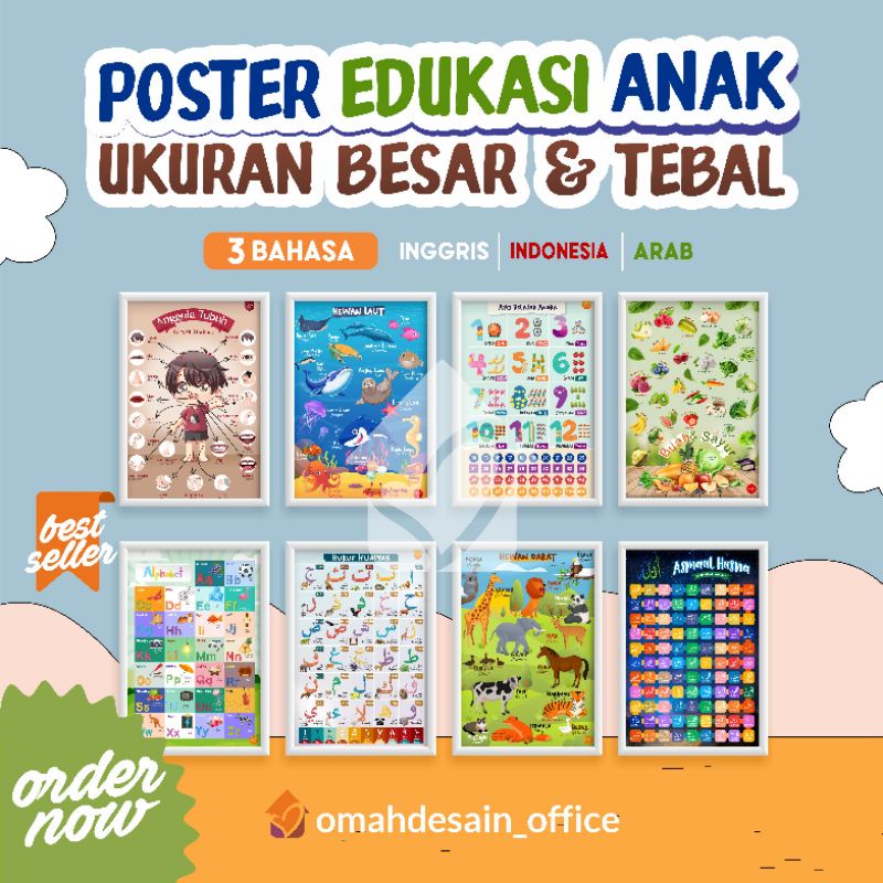 Jual POSTER EDUKASI ANAK | POSTER EDUKASI PENDIDIKAN BELAJAR ANAK ...