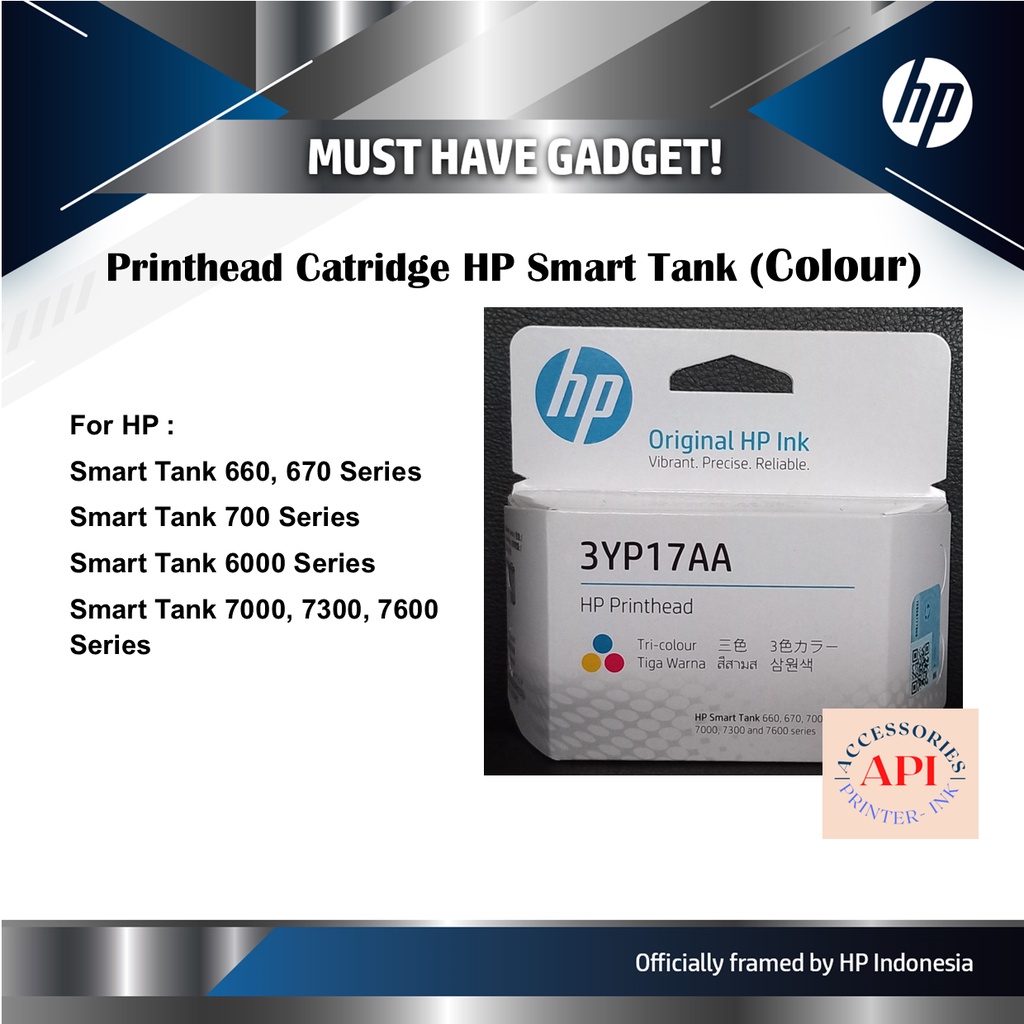 Jual Printhead HP Smart Tank 670 720 750 Colour 3YP17AA - Original ...