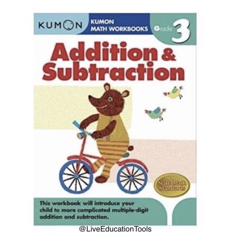 Jual Kumon Math Workbook ADDITION & SUBTRACTION Grade 3 | Shopee Indonesia