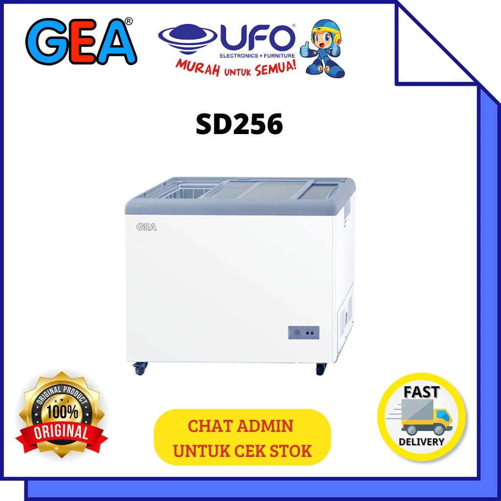Jual GETRA SD256 SLIDING FLAT GLAS FREEZER GEA | Shopee Indonesia