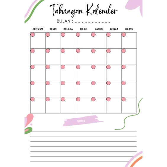 Jual KERTAS SAVING CHALLENGE A5 A6 TABUNGAN TARGET | Shopee Indonesia