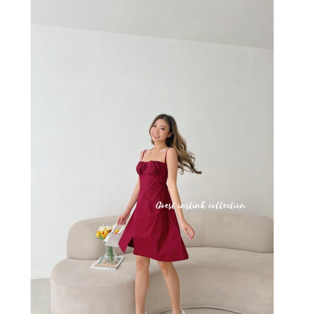 Jual Big Size S~XXXXL Dress Darla Midi Dress Tank Top Dress Belah ...