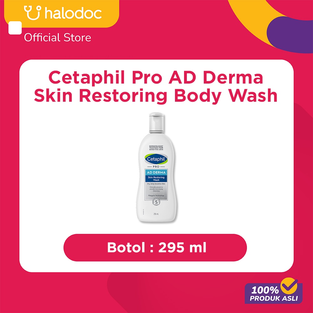 Jual Cetaphil Pro AD Derma Skin Restoring Body Wash 295 ml | Shopee ...