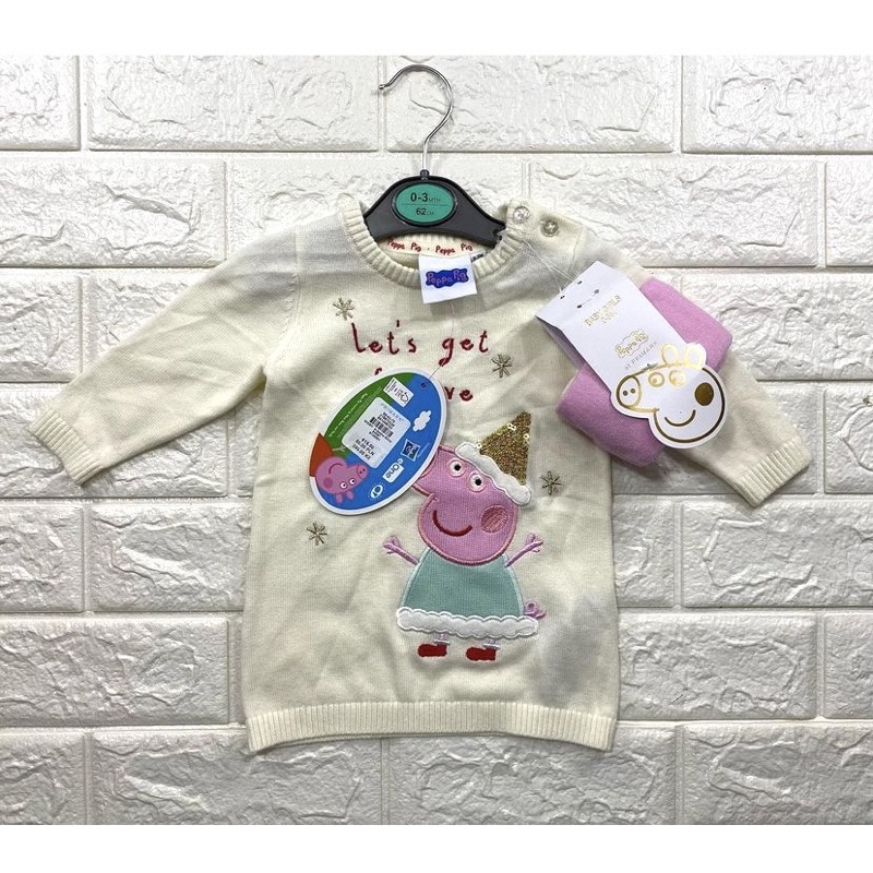 Jual Primark Peppa pig dress + legging set original | Shopee Indonesia