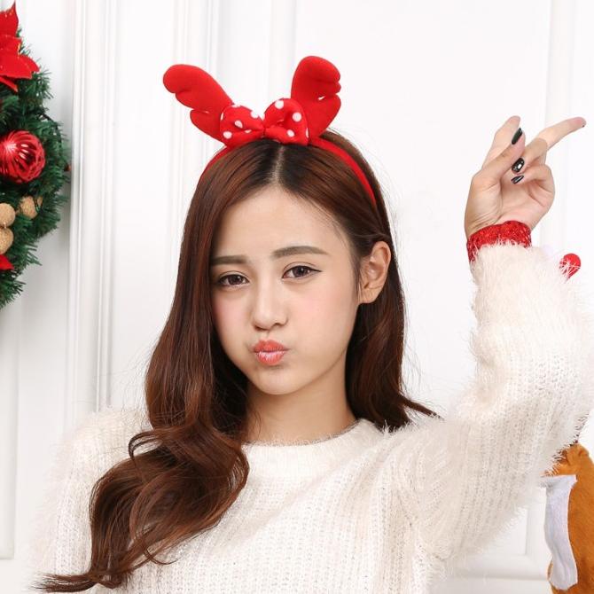 Jual Bando Tanduk Natal Pita Premium Kado Kostum Natal Cosplay Santa ...