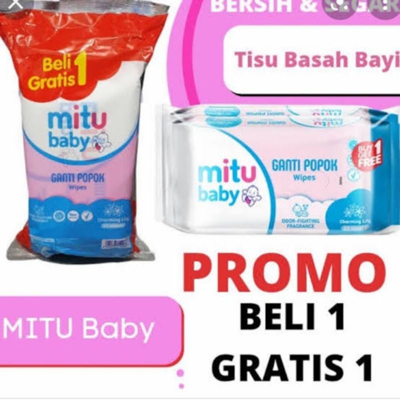 Jual mitu tisu basah beli 1 gratis 1 isi 50+50sheet -tisu ganti popok ...