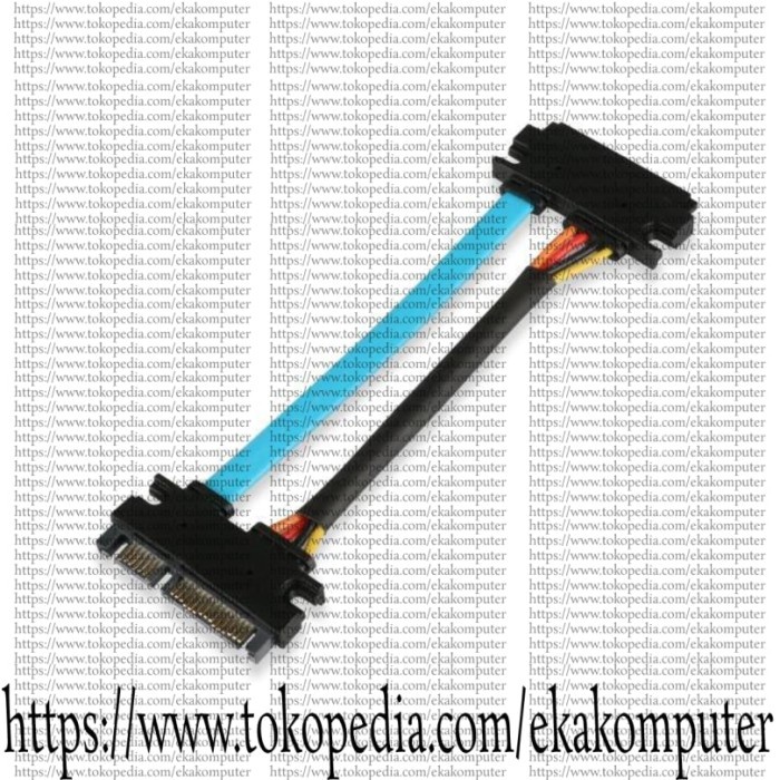 Jual PC DIY SATA 7+15 Pin Combo SATA3 + Power Supply 2 in 1 Data Cable ...