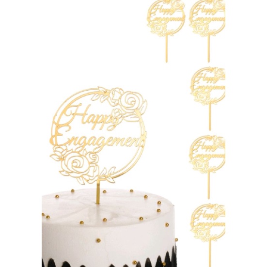 Jual Topper tulisan Happy Engagement (Lamaran / Pertunangan) | Shopee ...