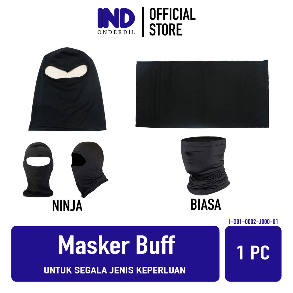 Jual IND Onderdil Masker Baff-Baf-Buff-Buf Bandana Mutliguna-Multifungsi Standar-Biasa Ninja ...
