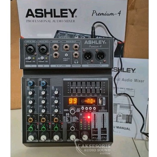 Jual Mixer ASHLEY Premium 4 Original Efek Digital Reverb 99Dsp Kualitas bagus | Shopee Indonesia