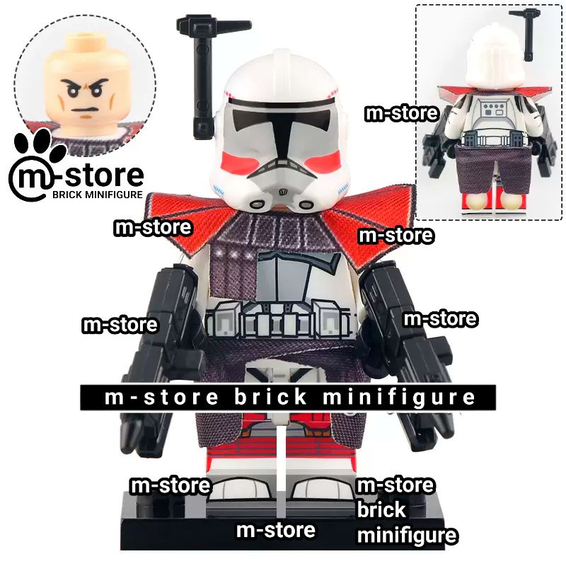 Jual brick star wars clone arc commander hammer minifigure | Shopee ...