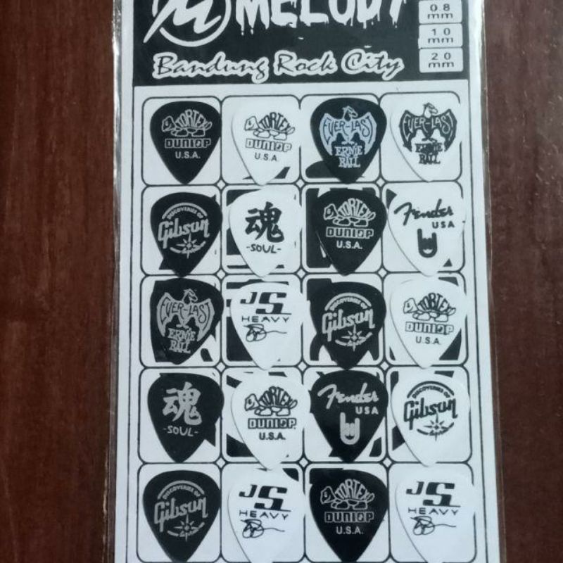 Jual pick pack gitar murah pemetik gitar 1set 20pcs 0,5mm 1,0mm 2,0mm 3 ...