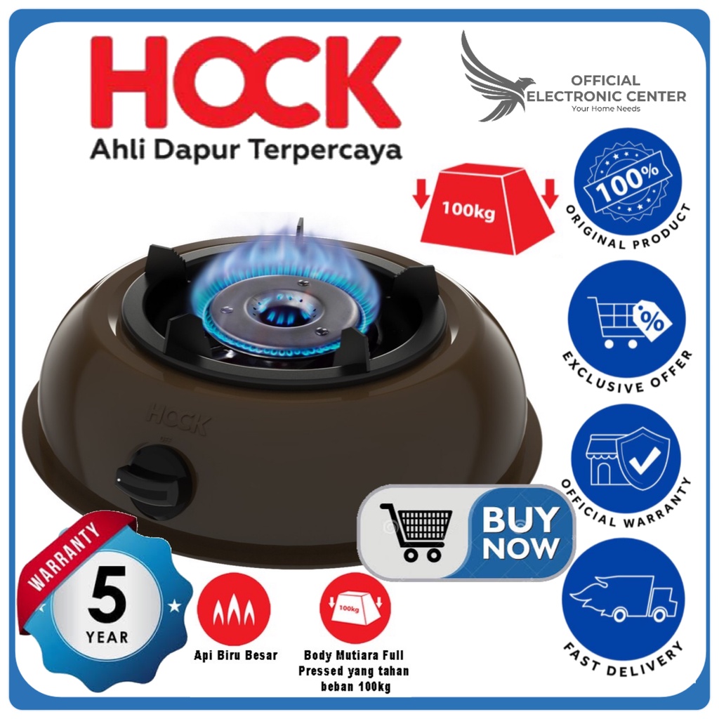 Jual HOCK KOMPOR GAS 100MD MUTIARA 1 TUNGKU DELUXE API LOTUS BESAR ...