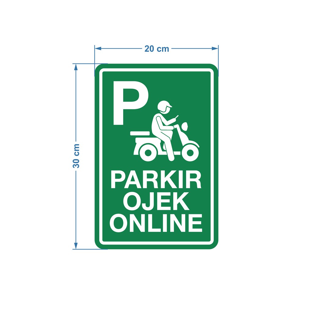 Jual STIKER RAMBU Parkir Ojek Online Bahan REFLEKTIF | Shopee Indonesia